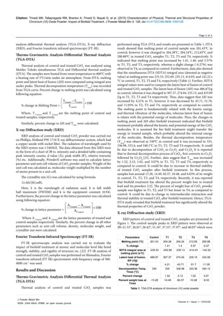 Characterization of Physical, Thermal and Structural Properties of ...