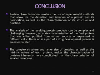 Characterization of protein | PPTX
