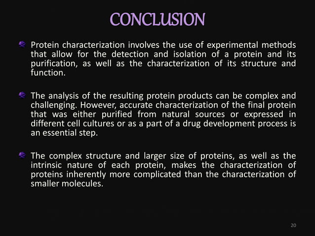 Characterization of protein | PPTX
