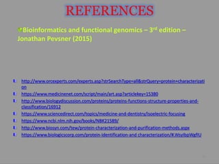 Characterization of protein | PPTX