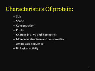 Characterization of protein | PPTX