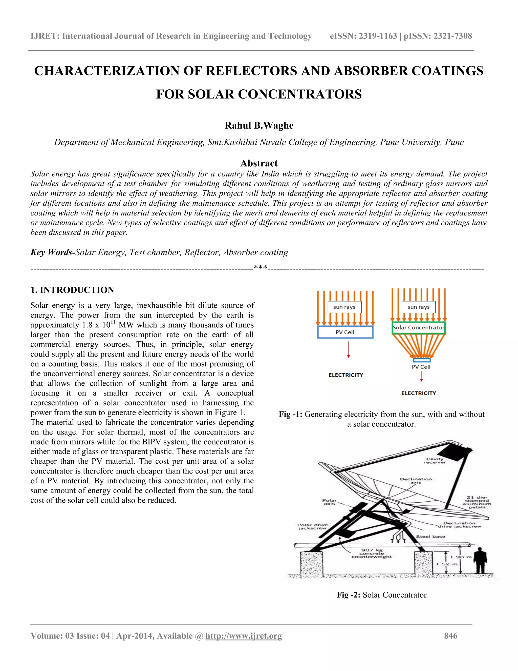Characterization of reflectors and absorber coatings | PDF