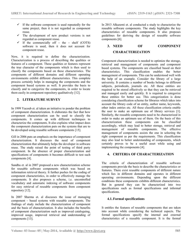 Characterization Of Reusable Software Components For Better Reuse Pdf Operating Systems