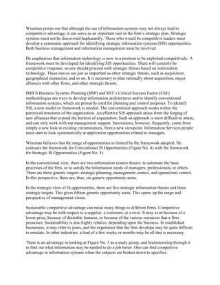 Characterization of strategic information systems | DOCX