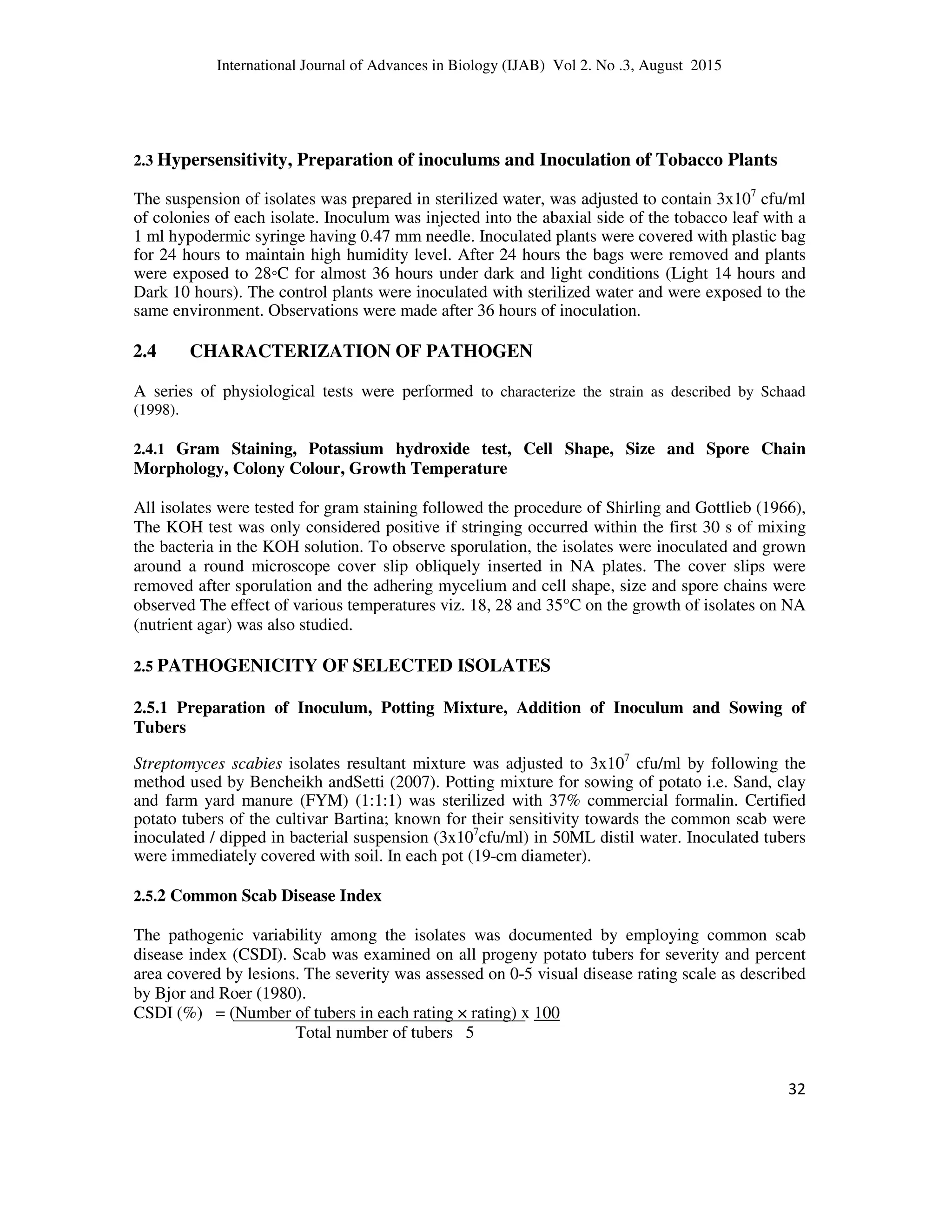 CHARACTERIZATION OF STREPTOMYCES SCABIES ISOLATES | PDF
