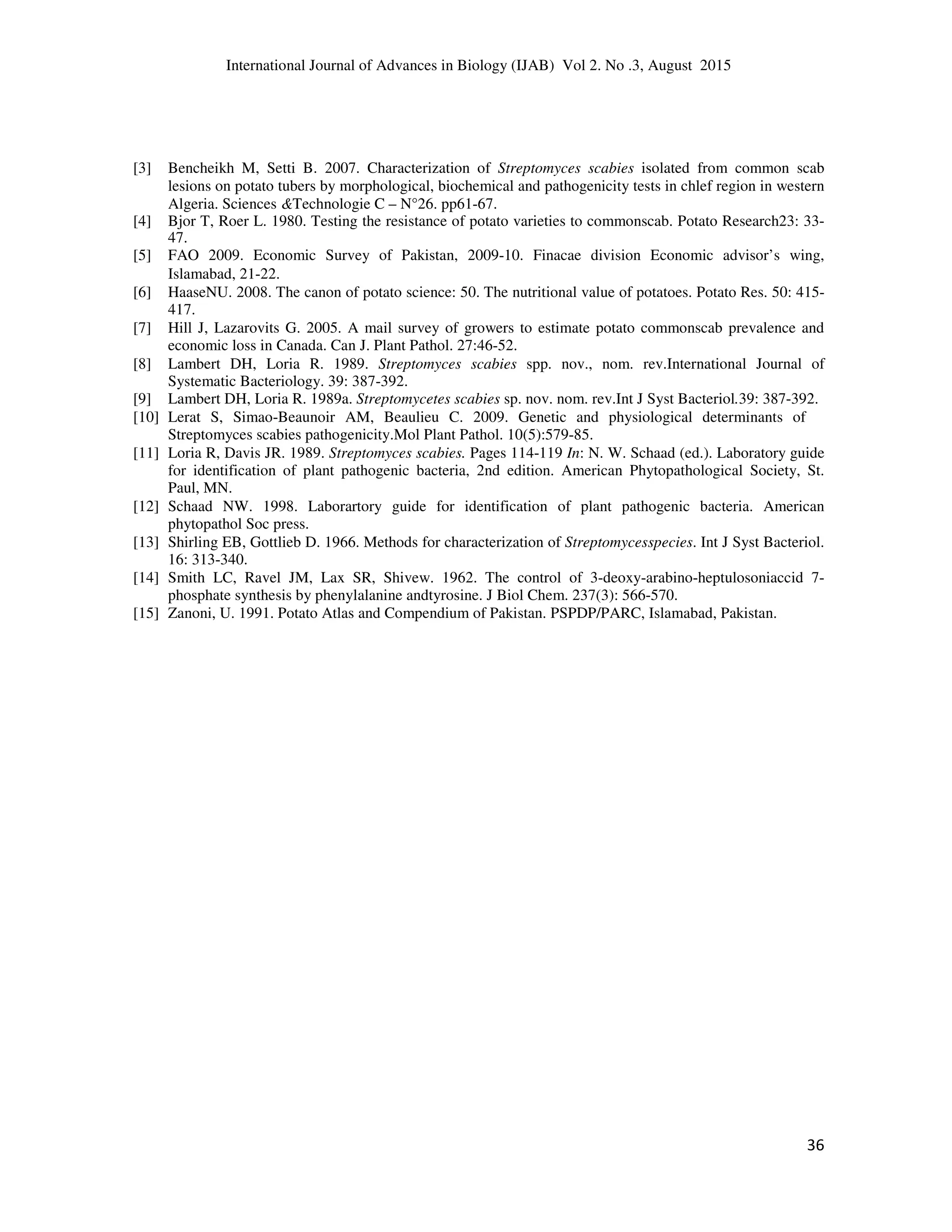 CHARACTERIZATION OF STREPTOMYCES SCABIES ISOLATES | PDF