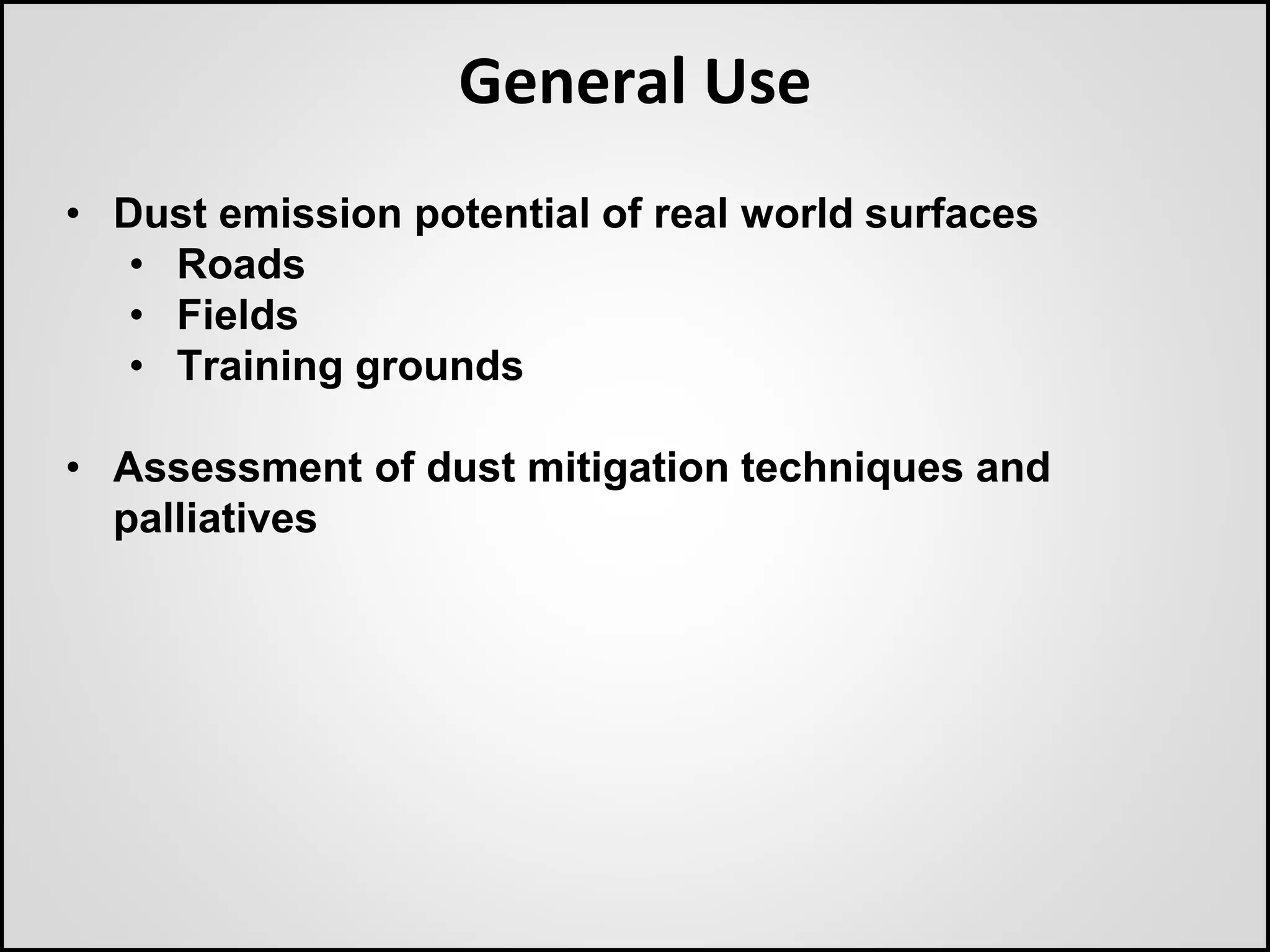 Characterization of surface dust emission potential using a pi swerl | PPTX