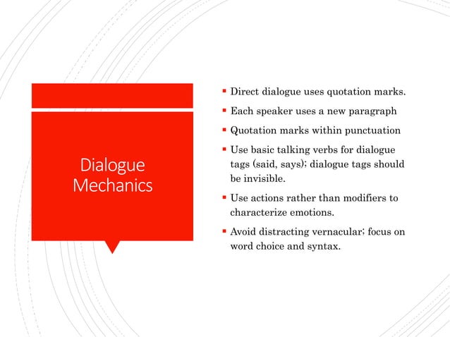 Characterization, Part 1, Dialogue | PPTX | Fiction | Books and Literature