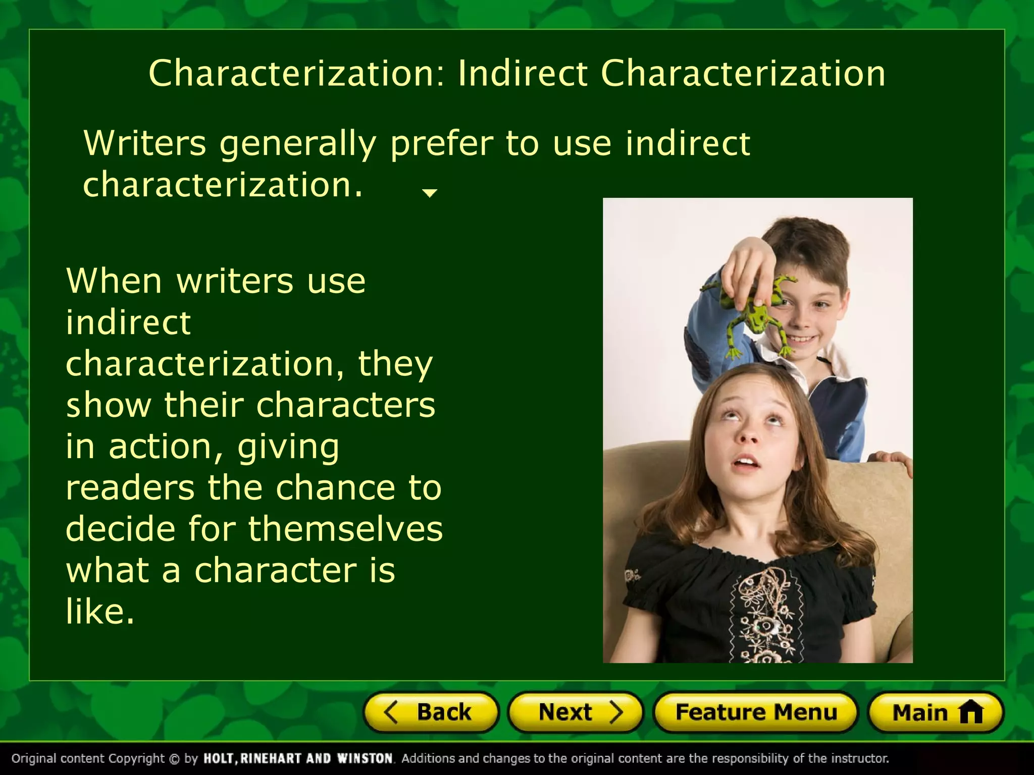 Characterization powerpoint | PPT
