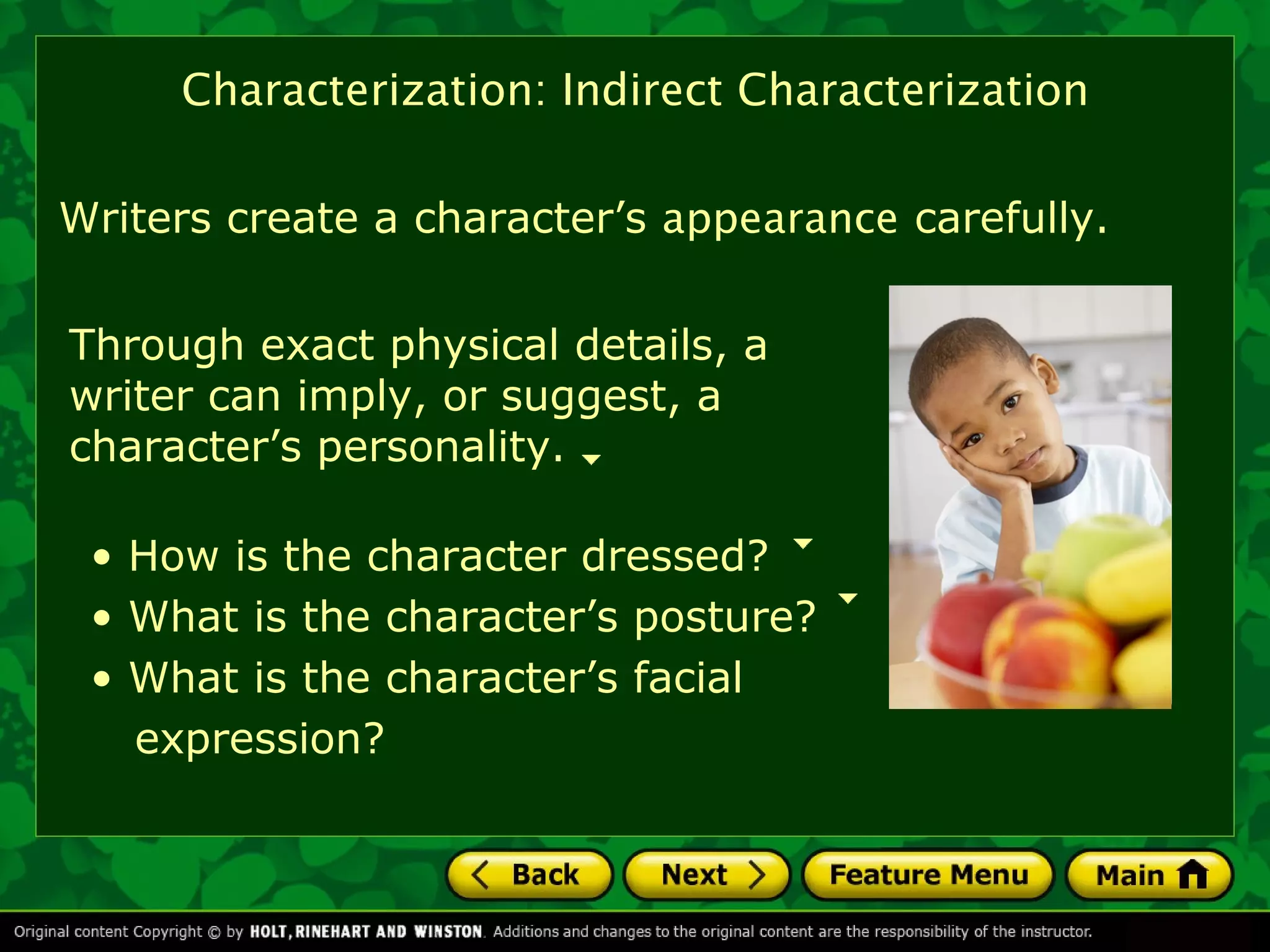 Characterization powerpoint | PPT