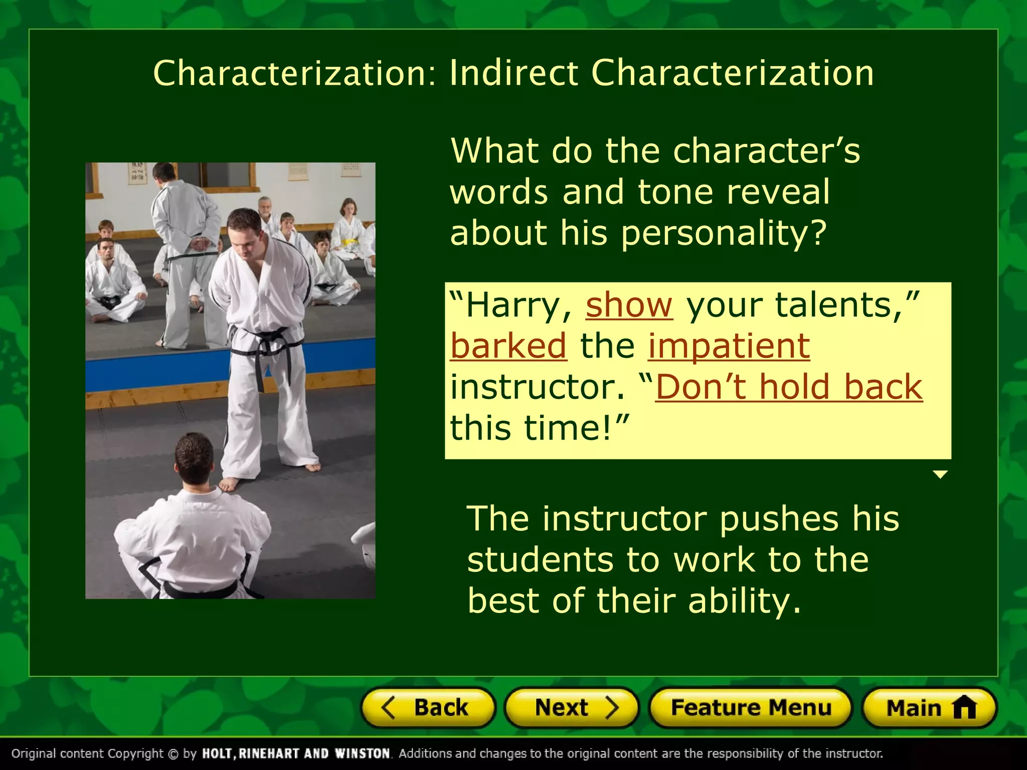 Characterization powerpoint | PPT