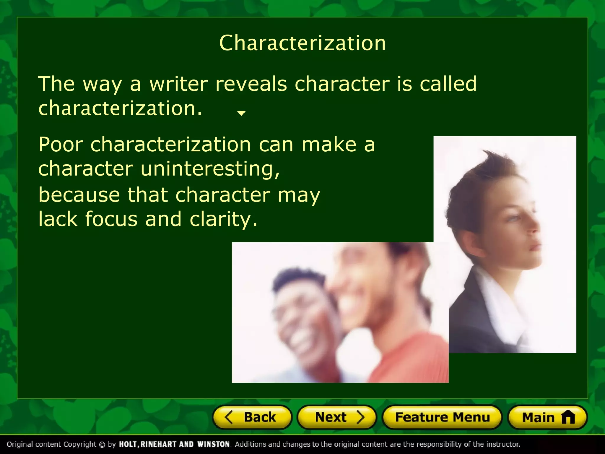 Characterization powerpoint | PPT