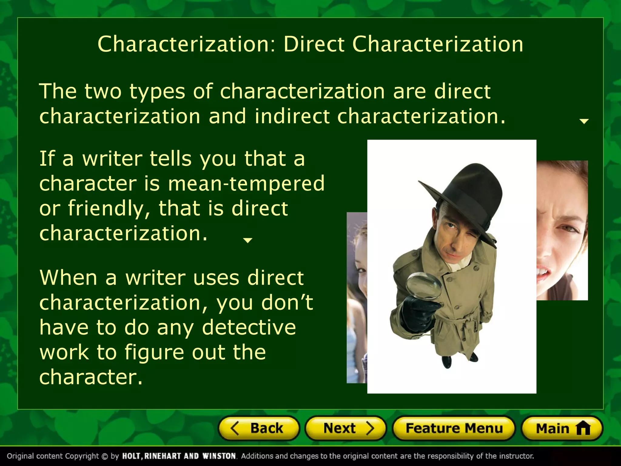 Characterization powerpoint | PPT