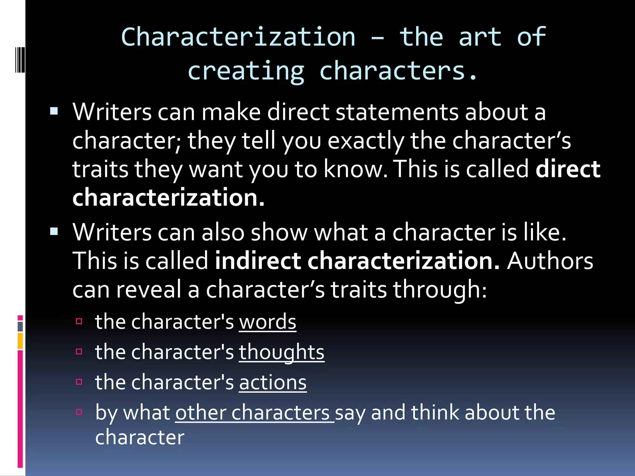 Characterization practice | PPTX
