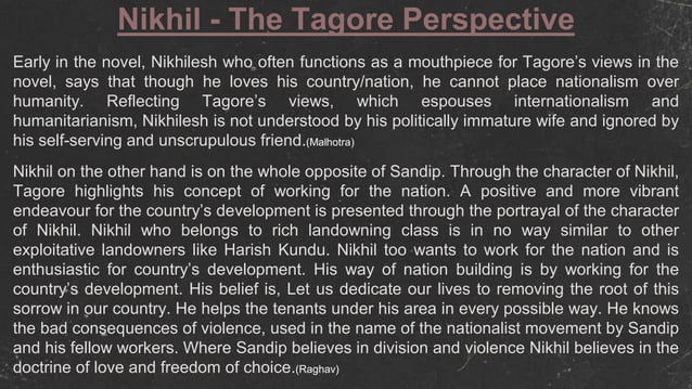 Characterizing Beliefs_ Sandip, Nikhil, and the Tagore-Gandhi Dichotomy.pptx