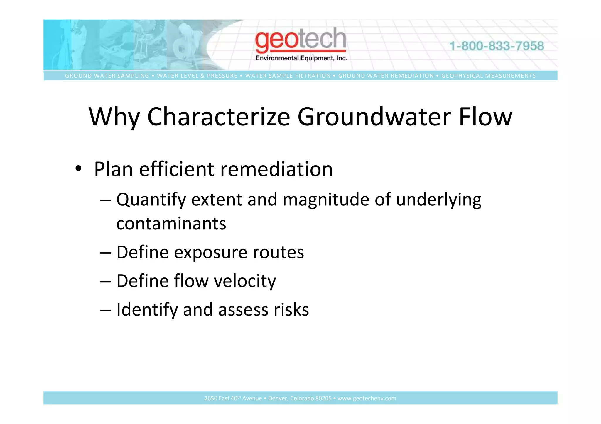 Characterizing Groundwater Flow Velocity And Preferential Flow Zones | PDF