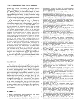 Characterizing the freeze–drying behavior of model protein formulations | PDF