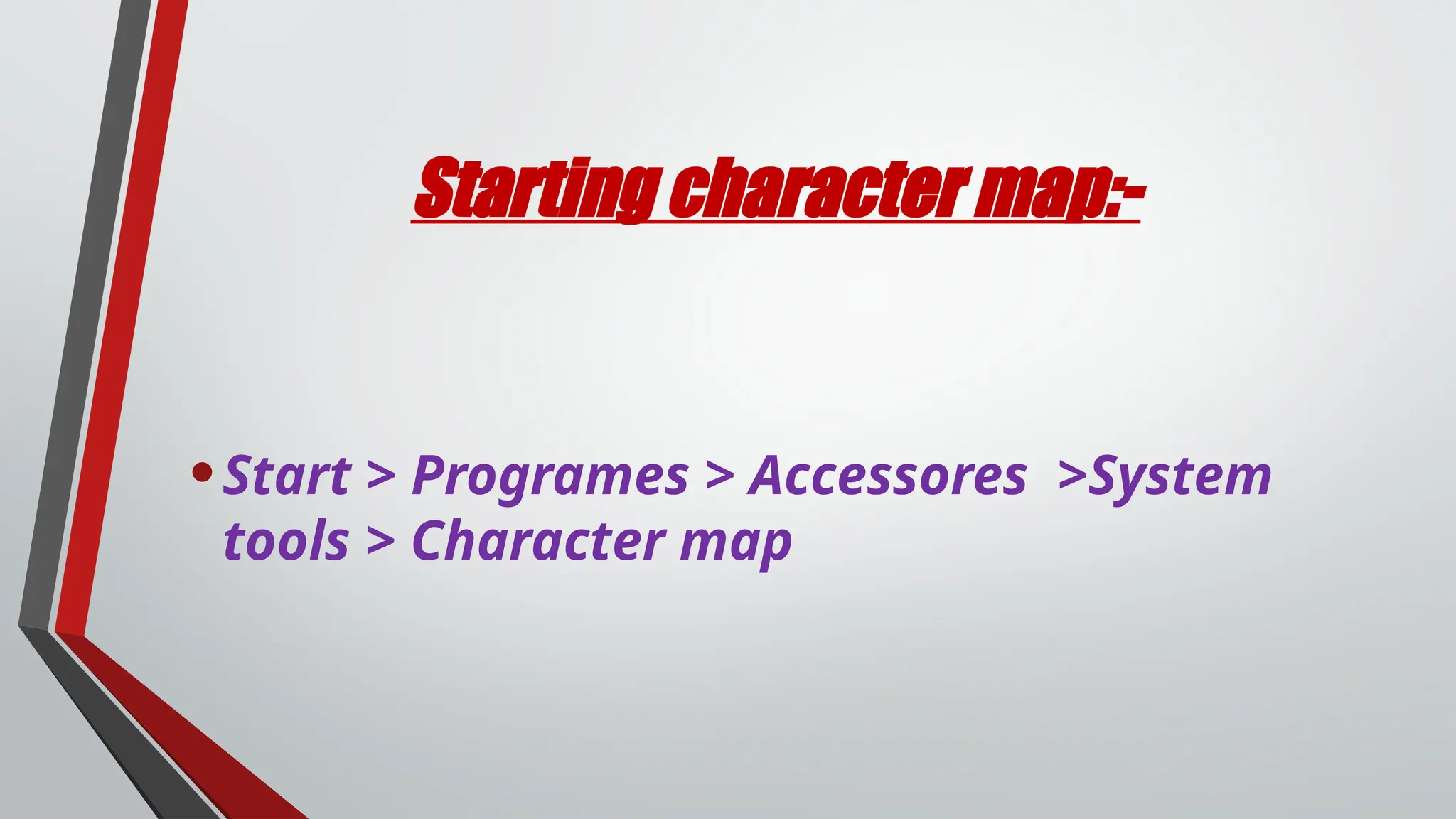 Character Map chapter 6.pptx for beginners only | PPT