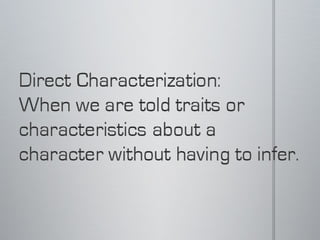 Direct and Indirect Characterization with PostSecret | PPT
