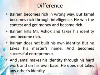 Character of Balram Halwai | PPTX
