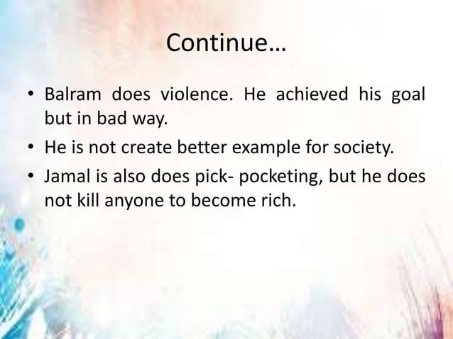 Character of Balram Halwai | PPTX