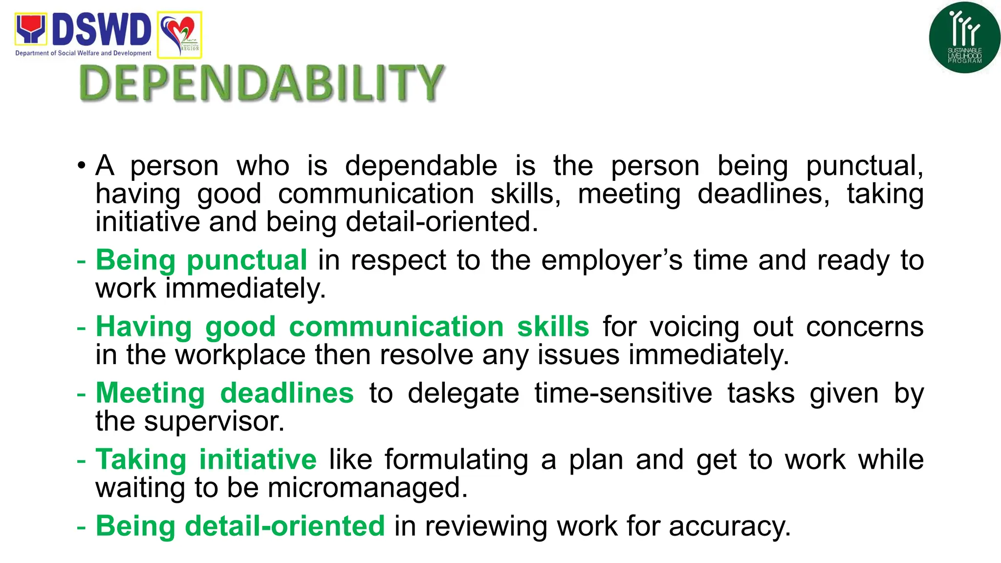 Character of the month (Dependable vs Inconsistency).pptx