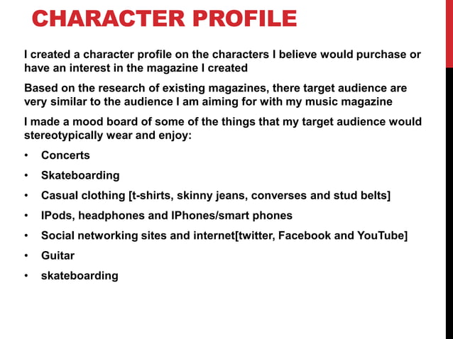 Character profile | PPTX