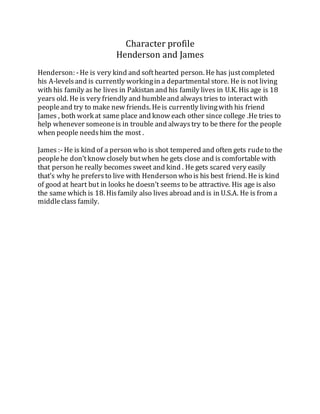 Character profile | DOCX