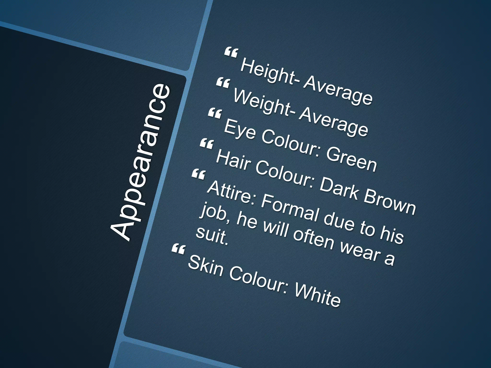 Character Profile: Christian Barker | PPTX