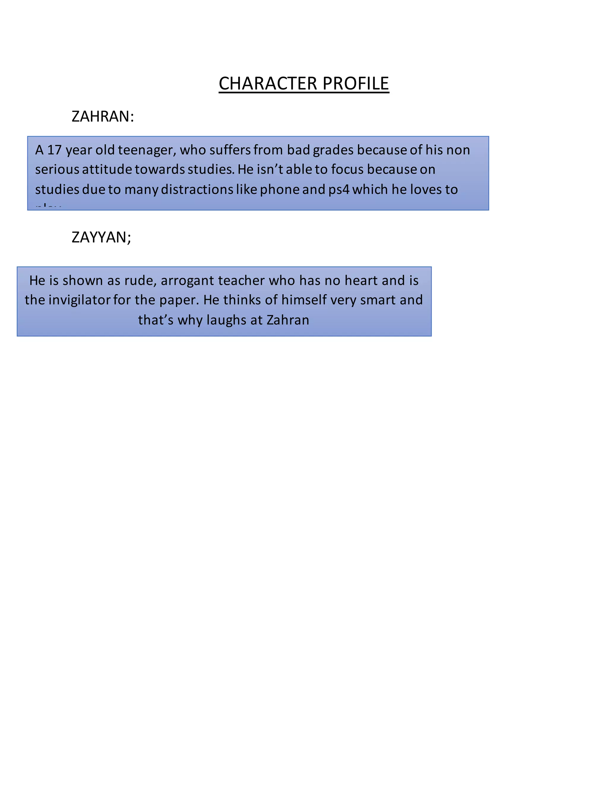 Character profile | DOCX