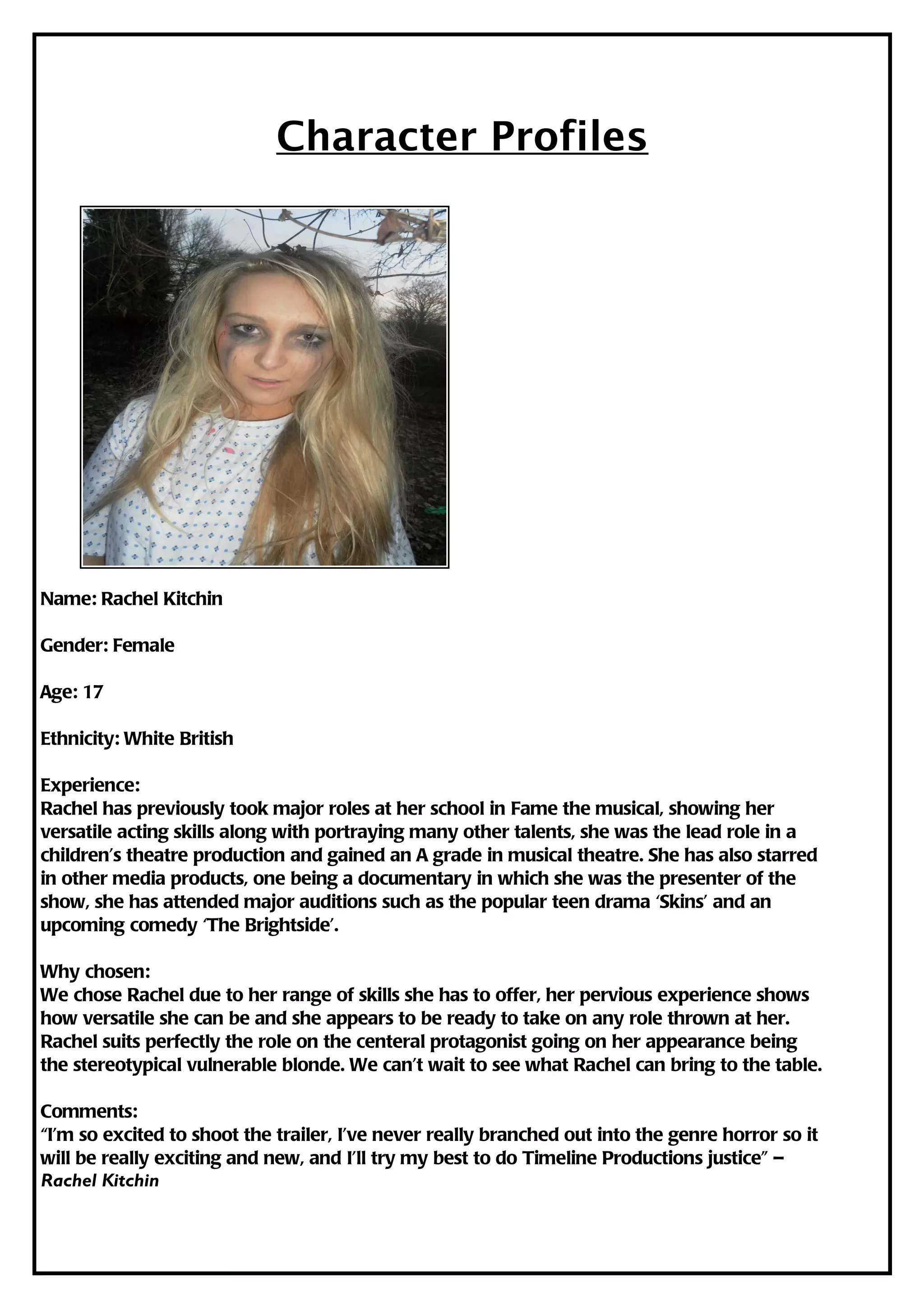 Character profile | DOC | Television | Entertainment