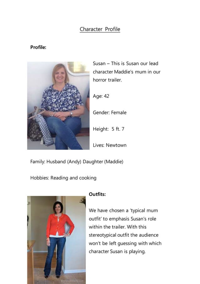 Character profile mum | DOCX