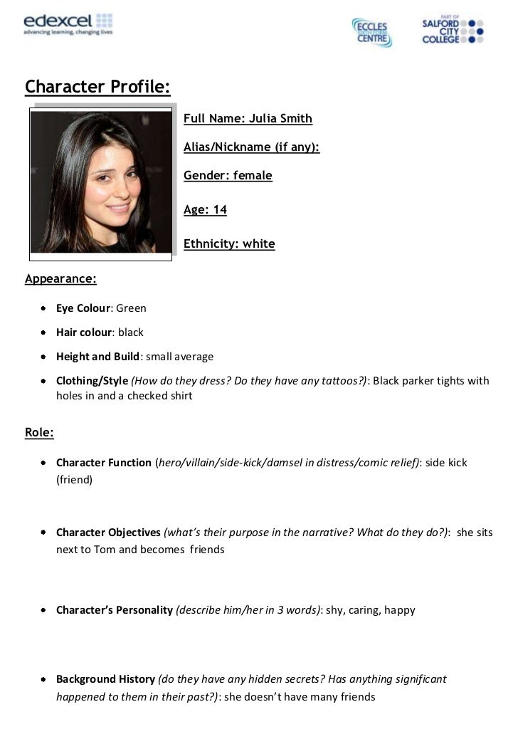 Character Profile Template task 3 222 Character Profile Template task 3 222