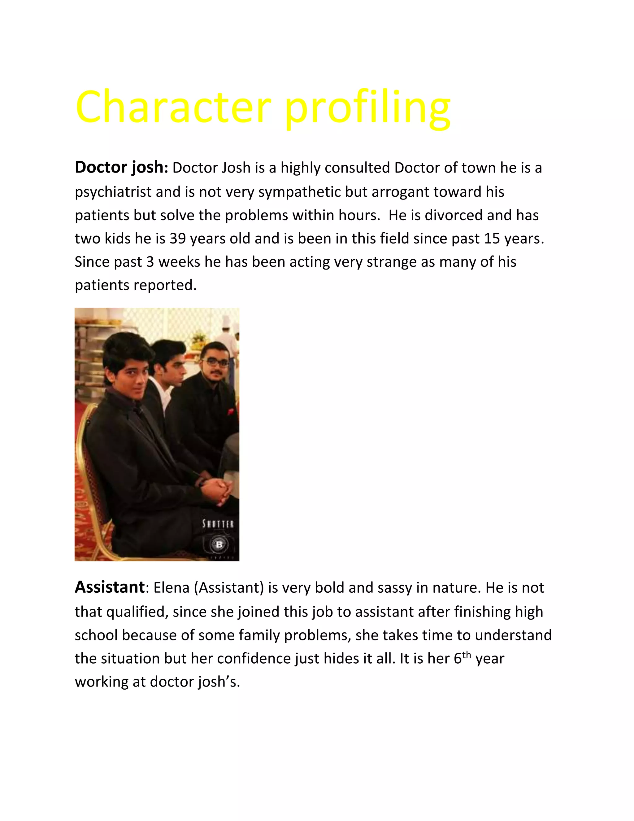 Character profiling | PDF