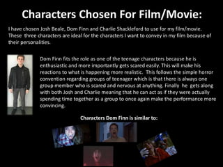 Character Profiles Horror Film/Movie | PPT