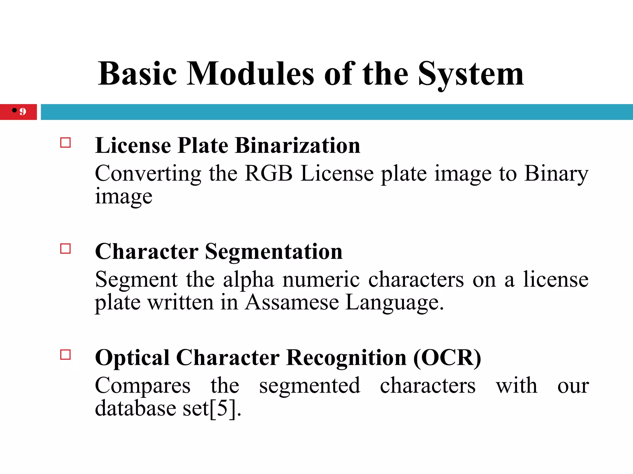 Character Recognition From Number Plate Written In Assamese Language Ppt Computing