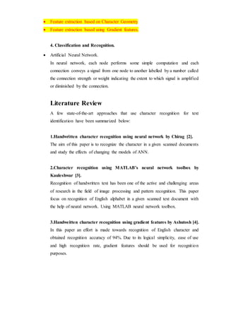 Character recognition project | DOCX