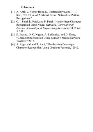 Character recognition project | PDF