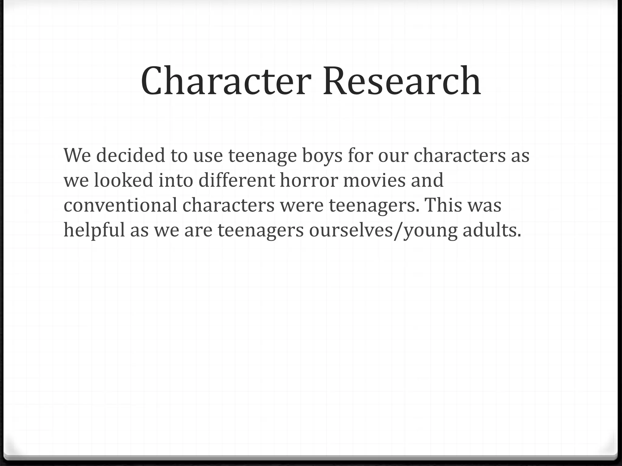 Character research and casting | PPT