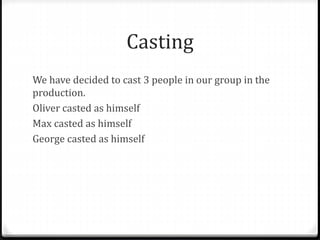 Character research and casting | PPT