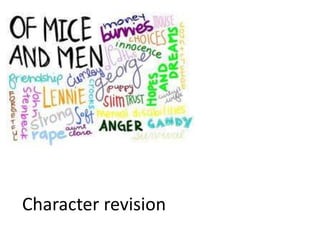 Character revision for Of Mice and Men | PPT