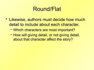 PowerPoint about Different Types of Characters | PPTX