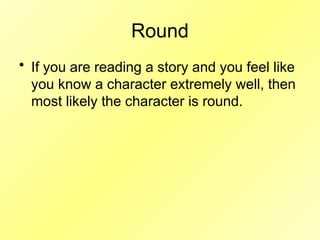 PowerPoint about Different Types of Characters | PPTX