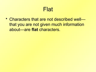 PowerPoint about Different Types of Characters | PPTX