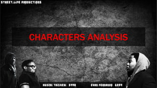 Characters analysis | PPTX