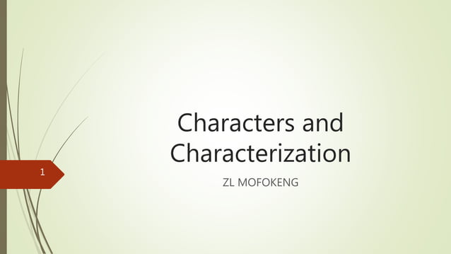 Characters and Characterization PowerPoint Presentation | PPTX