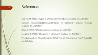 Characters and Characterization PowerPoint Presentation | PPTX
