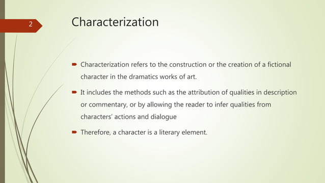 Characters and Characterization PowerPoint Presentation | PPTX