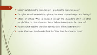 Characters and Characterization PowerPoint Presentation | PPTX