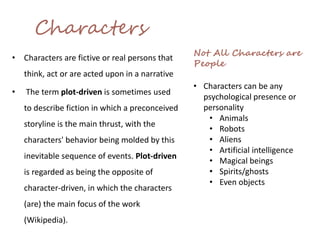 Characters and plot | PPTX